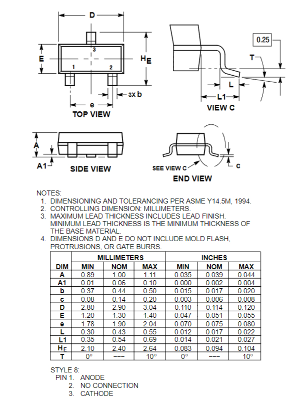 Onsemi BAS16LT1G Diode Datasheet_Features and Applications_PACKAGE ...