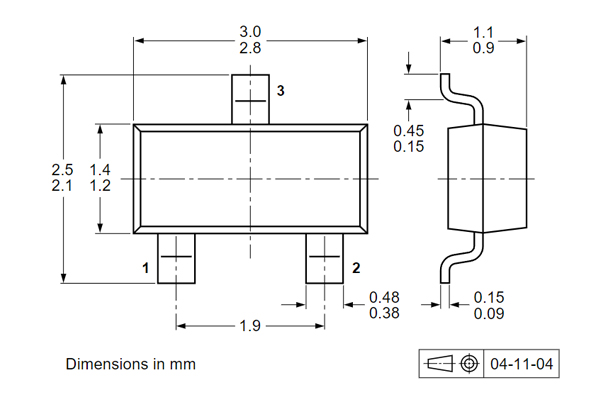 BAT54C,215(nexperia)Schottky diode DataSheet_Package outline_Reflow ...