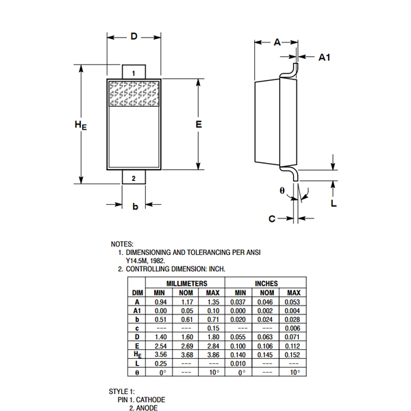 MBR0540T1G（on）Datasheet_ MARKING DIAGRAM_PACKAGE DIMENSIONS【原装正品】-安玛芯城